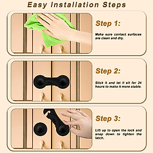 Child Safety Locks (10-Pack) - Cabinet Locks Child Safety - Baby Proof Cabinet Lock Easy to Install (No Drilling) 3M Adhesive for Drawers, Cabinet Seat, Toilet Seat, Fridge, Oven, Appliances