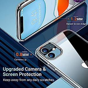 TORRAS 𝟐𝟎𝟐𝟐 𝗨𝗽𝗴𝗿𝗮𝗱𝗲𝗱 Crystal Clear Compatible for iPhone 11 Case 6.1 inch, Ultra Thin Slim Fit Shockproof Flexible TPU Rubber Phone Case for iPhone 11, Crystal Clear