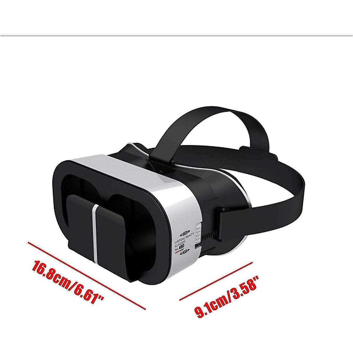 VR Glasses 3D Virtual Reality Smart Digital Glasses Headset for 4.0-6.7", Compatible with iOS and Android Systems, for IMAX Movies and Games with Remote Control