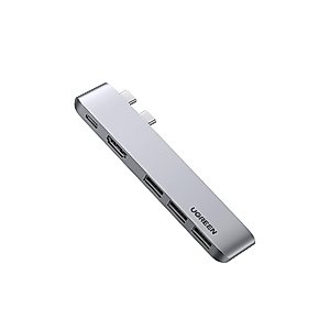 UGREEN Hub USB Type C to 4K HDMI Thunderbolt 3 100W Power Delivery 3 USB 3.0 Port Adapter Dock Station for MacBook Air M1 2020 2019 2018 MacBook Pro M1 2019 2018 2017, Silver