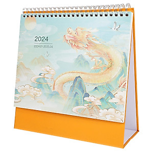 MAGICLULU Decor Office Table Calendar Office Standing Calendar Tabletop Standing Calendar Office Monthly Calendar Small Calendar Monthly Calendar Ornament Home Supply Household Products Desk