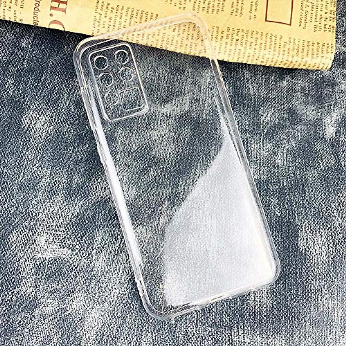 Ytaland for Oukitel C21 Case,with Tempered Glass Screen Protector. (2 in 1) Crystal Clear Soft Silicone Shockproof TPU Transparent Bumper Protective Phone Case Cover