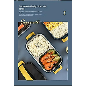 KAYNO Bento Boxes for Adults, 304 Stainless Steel Bento Lunch Box, Modern 2Layer Insulated Bento Box, 2 Compartment Leakproof Lunch Container Portable Food Storage Containers for Women Men