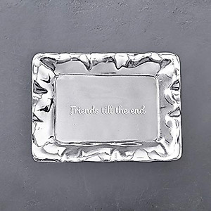 Beatriz Ball Giftables Organic Pearl Rect Engraved Tray- Friends 'Til The End