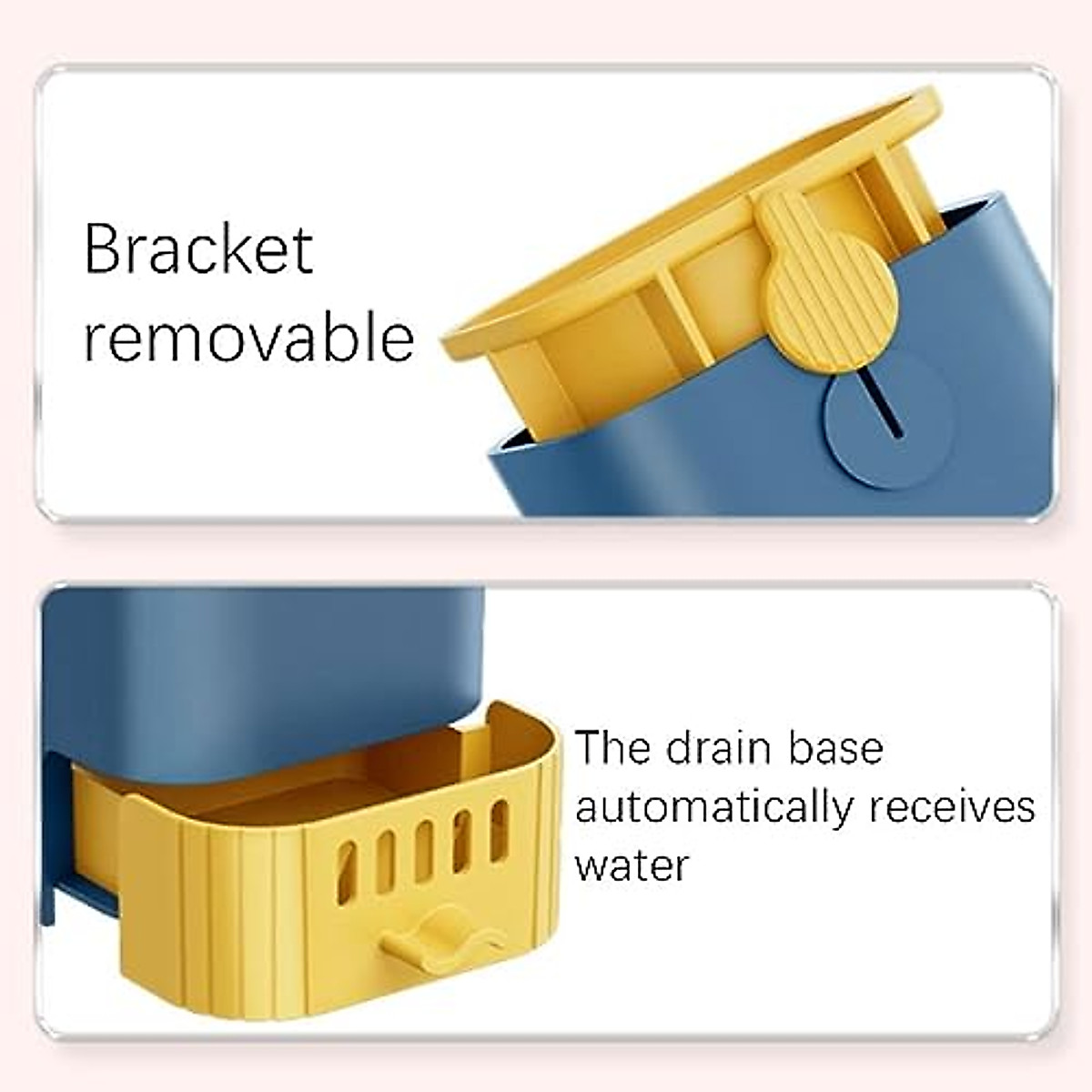 SAAKO Toilet Bowl Brush Round Brush Head Toilet Brush with Ventilation Holder and Long Ergonomic Handle Toilet Cleaner Brush