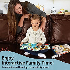 PUTSKA Busy Board for Toddlers 2-4, Toddler Sensory Toys for Toddlers 1-3, Montessori Busy Book for Toddlers 1-3, Airplane Travel Essentials Kids, Quiet Book, Educational Toys for 2 Year Old