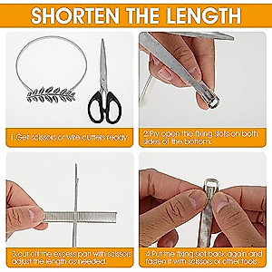 Amaxiu Curtain Tiebacks, 4 Pack Leaf Carving Design Curtain Holdback Adjustable Curtain Ties for Drapes Decorative Modern Style Curtain Drapery Wall Hooks Hanger Window Treatment Holdbacks(Silver)