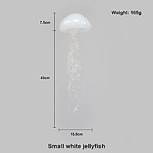 O&M Hanging Jellyfish Decoration, Marine Theme Birthday Party Decorations, Shop Window Supplies, Aquarium Props (Small, Blue)
