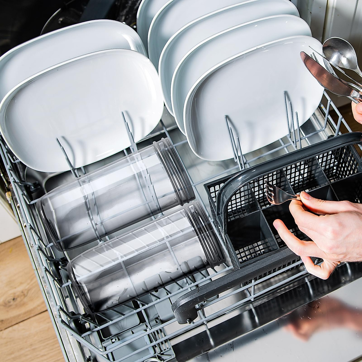 DAYYET Glass Cups Set - 24oz Mason Jar Drinking Glasses with Acacia Wood Lids & Straws & Airtight Lids - Wide Mouth Iced Coffee Cups Boba Bottle Tumbler for Bubble Tea, Smoothie - 2 Pack