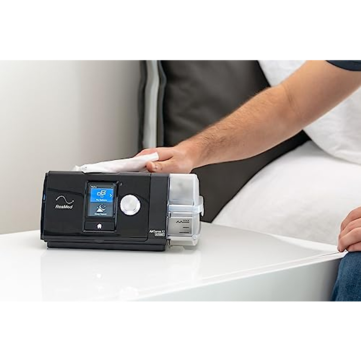 CPAP Mask Wipes by Snugell | 70 Count | Unscented | 100% Soft Cotton | Lint & Alcohol Free | Skin Safe with Aloe Vera | Easy Opening Canister | Clean CPAP Mask, Tube & Devices (2)