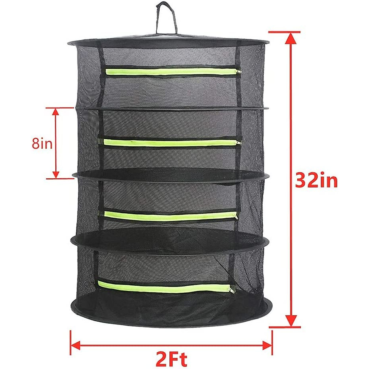 Eamecl Drying Rack Plant Net Premium Mesh Tents Dryer kit Hanging Clothes Net Folding Nylon Netting Collapsible Mesh Food Dehydrator Receive Storage Carrying Bag 4-Layer 2ft