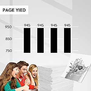 DingKe 4-Black 127 Ink Cartridge remanufactured for 127 120 Compatible with Workforce WF-2760 WF-2750 WF-2630 WF-2650 WF-2660 XP-320 XP-420 XP-424 Printers (4-Pack)