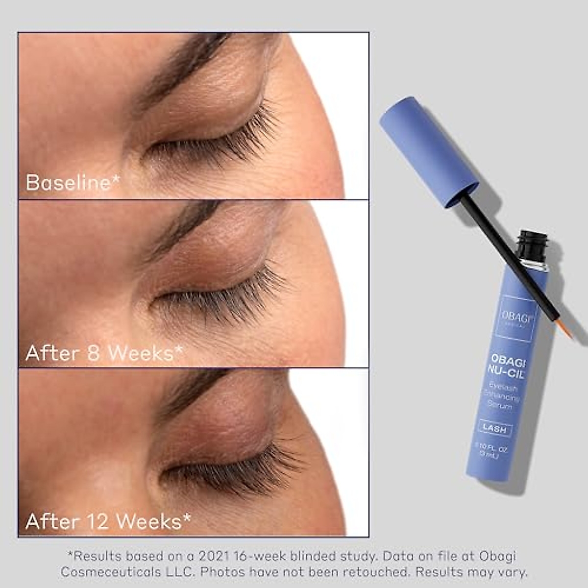 Obagi Nu-Cil Eyelash Enhancing Serum – Nourishing Lash Serum with Biotin for Thicker & More Defined-Looking Lashes – 0.1 oz