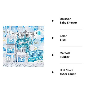 Baby Shower Decorations for Boy - All-in-One inclusive JUMBO Decor Set