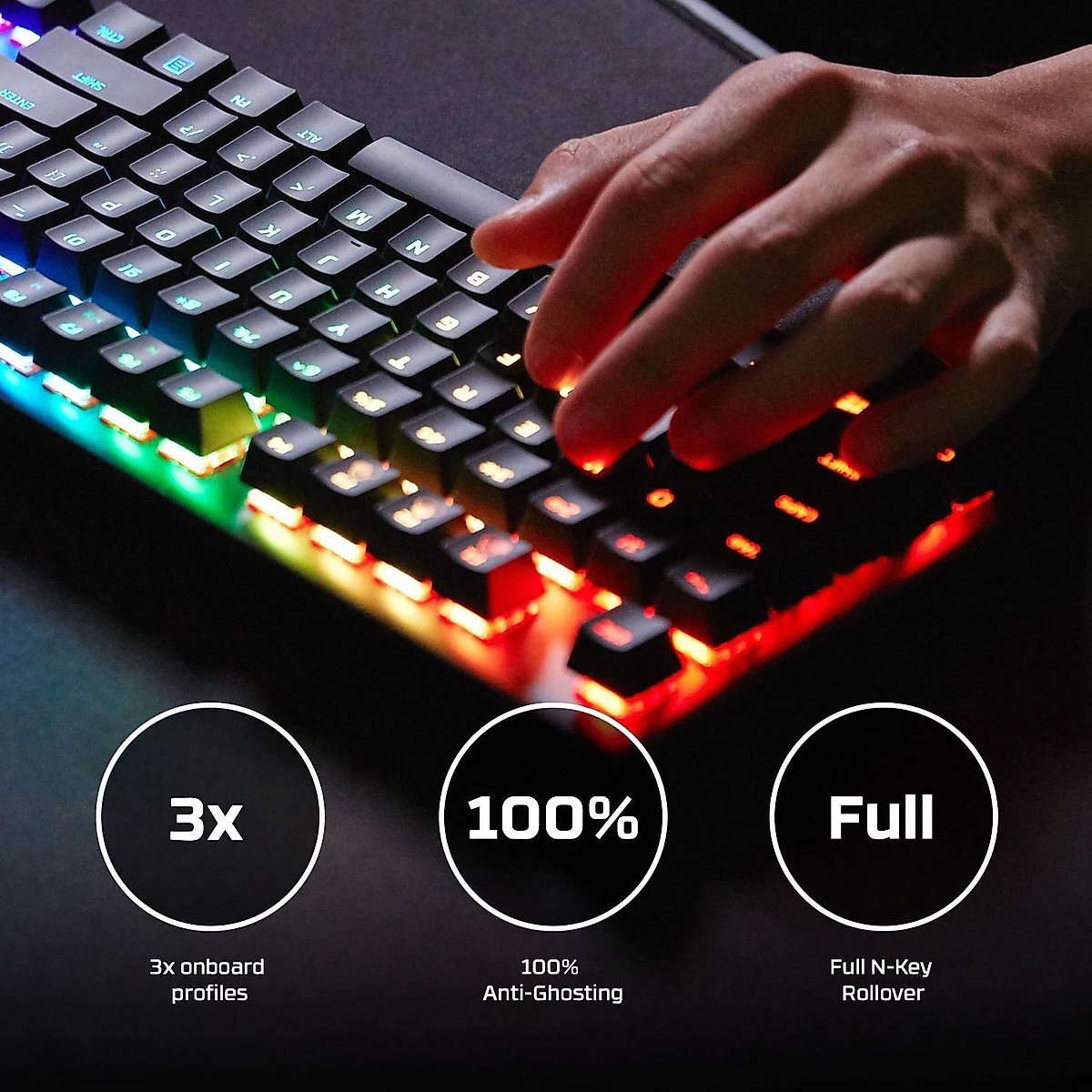 HyperX Alloy Origins Mechanical Gaming Keyboard HX-KB6RDX-US - Linear Red Switch (Renewed)