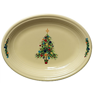 Fiesta 11-5/8-Inch Oval Platter, Christmas Tree
