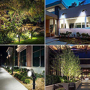 CORESLUX Solar Spotlights Outdoor Garden Lights, Super Bright 6 LED Bead Landscape Spotlights IP65 Waterproof Adjustable Solar Spot Lights for Patio Yard Garden Pathway (White Light)