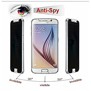 [2-Pack] for Samsung Galaxy S8 Active [NOT for Samsung S8 / S8+] Privacy Screen Protector Tempered Glass [Anti-Spy], SuperGuardZ, 9H Anti-Scratch, 2.5D Round Edge, Anti-Bubble [Lifetime Replacements]