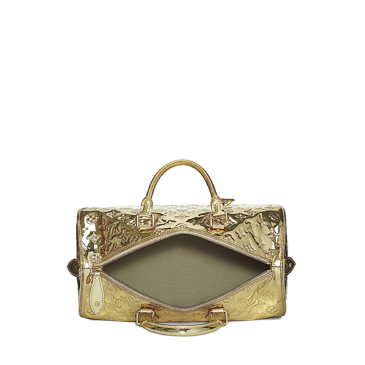 Louis Vuitton, Pre-Loved Gold Monogram Miroir Speedy 35, Gold