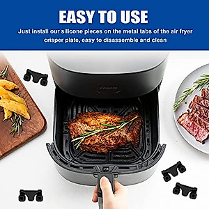 Air Fryer Rubber Bumpers, 4 Pieces Air Fryer Replacement Parts for Instant Pot Gourmia Cosori and other Air Fryers, Air Fryer Accessories Silicone Protective Feet Tips Tabs to Prevent Basket Damage