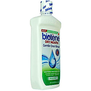 Biotene Dry Mouth Gentle Oral Rinse Soothing Moisturization, Mild Mint, 16 fl oz (Pack of 2)