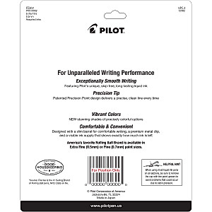 PILOT Precise V5 Stick Liquid Ink Rolling Ball Stick Pens, Extra Fine Point Assorted Ink Colors, 0.5mm (Pack of 10)