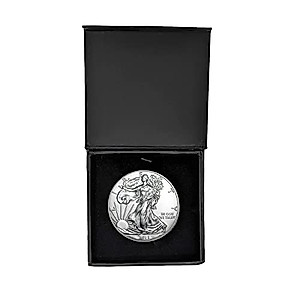 2015 - U.S. Silver Eagle in Plastic Air Tite in Magnet Close Black Gift Box - Gem Brilliant Uncirculated Dollar US Mint Uncirculated