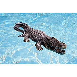 Poolmaster 30-Inch Floating Crocodile Decoy for Pool, Pond, Garden and Patio, Body , Brown , Medium