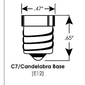 Creative Hobbies® A101 Flicker Flame Light Bulb -3 Watt, 130 Volt, E12 Candelabra Base, Flame Shaped, Nickel Plated Base,- Dances with a Flickering Orange Glow - Box of 5 Bulbs