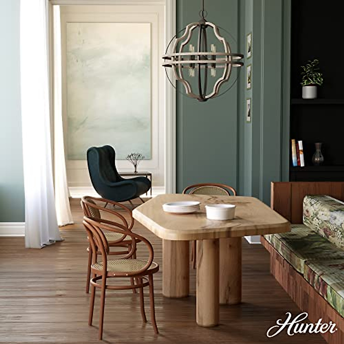 Hunter Fan Company 19226 Stone Creek Pendant Light, Noble Bronze