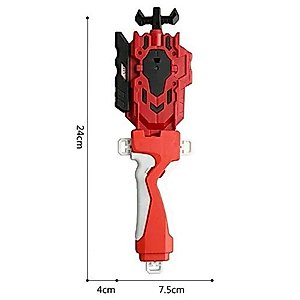 Battling String Launcher and Grip, Gyro Burst Starter String Launcher, Strong Spining Top Toys Accessories Support Left and Right Rotation - Red