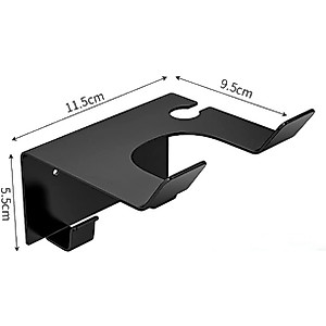 Bathroom Hair Dryer Holder Shelf Wall Mounted Bathroom Blow Dryer Rack Toilet No Punch Hair Dryer Storage Hanger（Black）