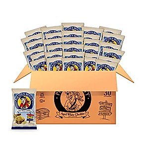 Pirate's Booty Aged White Cheddar Cheese Puffs, Gluten Free, Healthy Kids Snacks, 1oz Individual Size Snack Bags (30 Count)