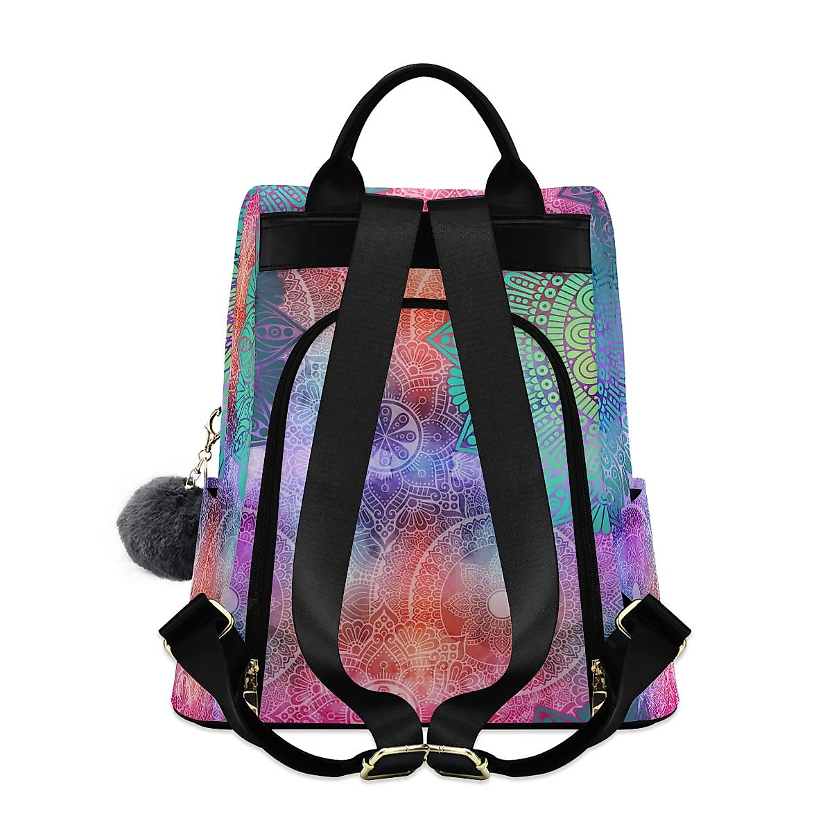 ALAZA Boho Mandalas Indian Print Decorative Backpack Purse for Women Anti Theft Fashion Back Pack Shoulder Bag