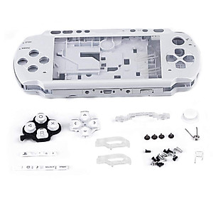 Game Console Shell Replacement Full Housing Console Case Compatible with PSP 3000 Game Console Shell(White)