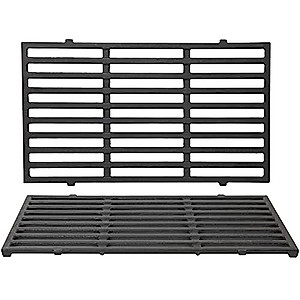 GASPRO 7637 Grill Grates Replacement for Weber Spirit 200 Series, Spirit E-210 S-210 (Front-Mounted Control), Heavy-Duty Cast Iron, 17.5 x 10.2 Inch, 2-Pack