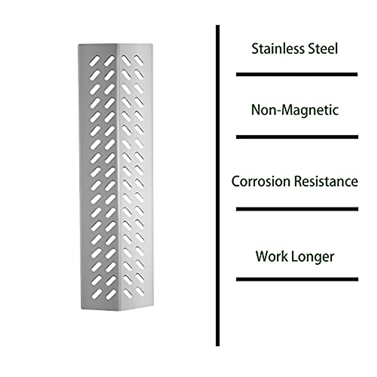 Damile Stainless Steel Grill Heat Plates Heat Shield Flame Tamer, BBQ Gas Grill Replacement Parts Accessories for Bull BBQ Grills, Angus, Brahma, 7-Burner, 4-Burner, 5-Burner, 17 10/16 x 5 8/16 inch