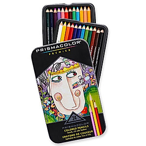 Prismacolor Premier Soft Core Colored Pencil, Set of 24 Assorted Colors (3597T) + Prismacolor Scholar Colored Pencil Sharpener (1774266)