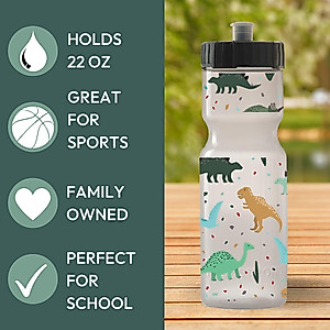 50 Strong Kids Water Bottle | 22 oz. BPA- Free Sports Squeeze Water Bottles with Pull Top Cap |Perfect Water Bottle for School | Reusable & Durable for Boys & Girls | Made in USA