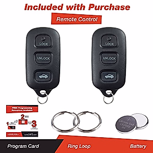 KeylessOption 2 Replacement Keyless Entry Remote Control Key Fob with Trunk Release for HYQ12BAN, HYQ12BBX, HYQ1512Y
