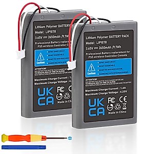 Pickle Power PS5 Controller Battery 2 Pack, 2650mAh LIP1708 Battery for Sony PS5 PlayStation 5 DualSense CFI-ZCT1W Wireless Controller