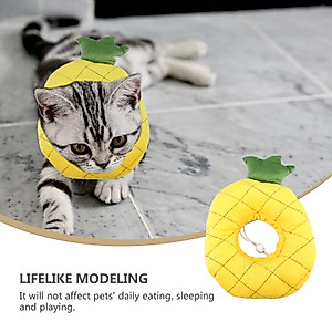 balacoo Elizabeth Circle Small Puppy Collar Pet Cat Neck Collar Dog Collar for Puppies Collar for Puppy Pineapple Cat Collar Choker Collar Catton cat Collar Fabric Headgear White Collar