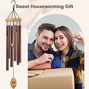 YOUNTASY House Warming Gifts New Home, Housewarming Gifts for New House, Housewarming Gift, New Home Gifts for Home, House Warming Gifts New Home Couple, Women and Men, 34" Wind Chimes Ready to Gift