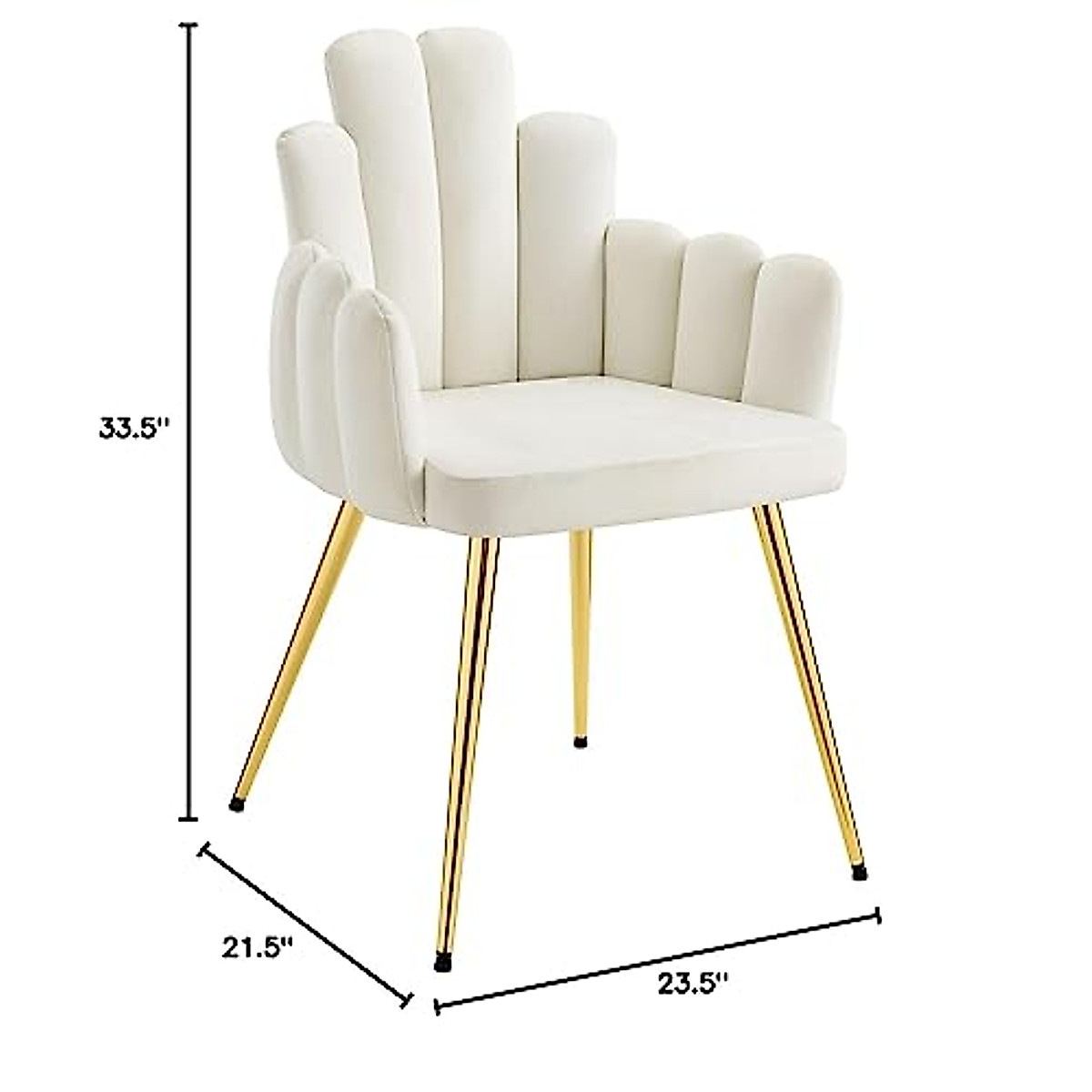 Modway Viceroy Dining Chairs, Gold White