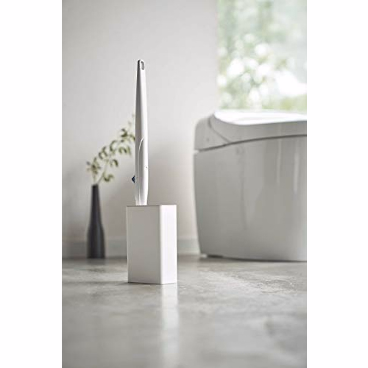 Yamazaki Home Vertical Toilet Wand Stand, No Assembly Req.