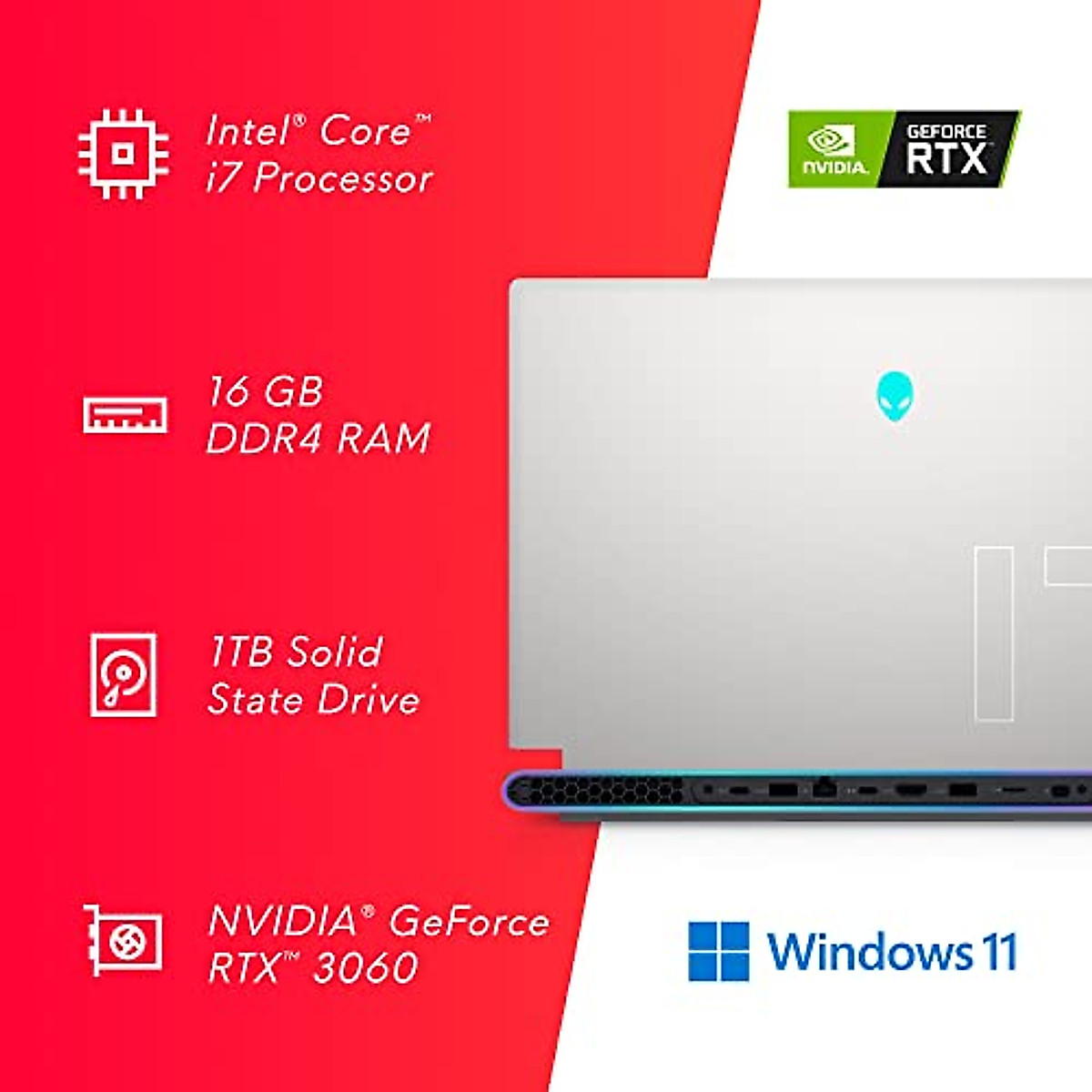 Alienware m16 Gaming Laptop,16" QHD+(2560 x 1600) 240Hz, AMD Ryzen 9-7845HX(Beat i9-12900H), 16GB DDR5 RAM, 1TB SSD, GeForce RTX 4080 12GB GDDR6, AlienFX RGB Backlit KB, Windows 11 Pro, with Mouse