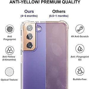 KIOMY Samsung Galaxy S21 Plus Case Crystal Clear Shockproof Bumper Protective Cell Phone Back Covers for Samsung S21+ Plus 5G TPU Slim Fit Flexible Skin for Men Women Rubber Silicone 4 Corners