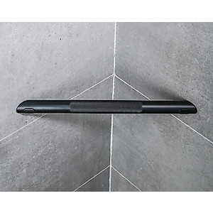 Sanliv Shower Foot Rest Bar,Corner Shower Footrest for Shaving Legs,Non-Slip Knurled Brass Bar Shower Step Foot Ledge,Matte Black