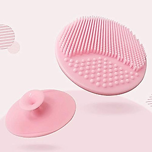 Baby Bath Brush, Baby Cradle Cap Brush, Silicone Massage Brush, Silicone Scrubbers Exfoliator Brush | The Baby Skin Scrubbers Baby Essential for Dry Skin, Cradle Cap and Eczema (Large-Pink & Rose Red)