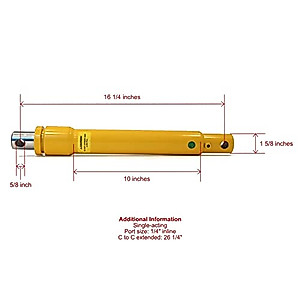 The ROP Shop | Heavy Duty Set of 2 Power Angling & Lift Cylinders & Hoses for Meyer E-47, E-47H, E-57 Plow